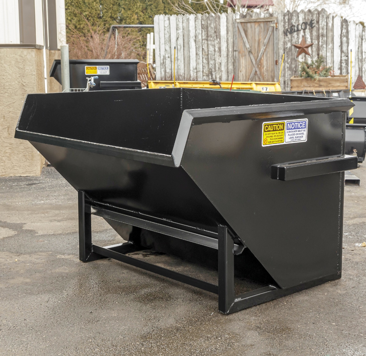 Hefty Quick Attach Dumpster - Durable Skid Loader Dumpster